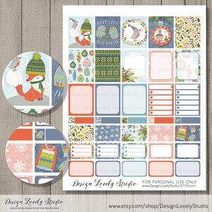 Christmas Planner Stickers, Fits Erin Condren Vertical, Winter Planner ...