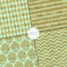 Gold Foil Digital Paper Pack: "mint & Gold" Seamless Pattern Mint ...