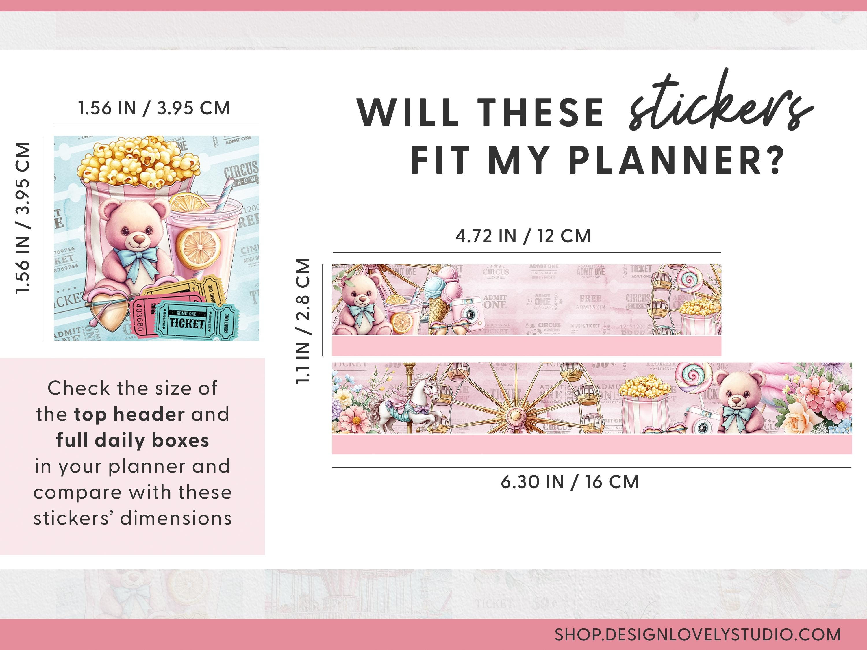 Carnival Printable Planner Stickers Bundle, Monthly, Weekly, and ...