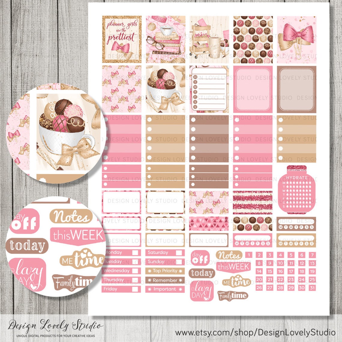 Planner Girl Stickers Printable Mini Happy Planner Stickers - Etsy