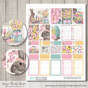 EASTER Planner Stickers Printable Kit, Printable Happy Planner Easter ...