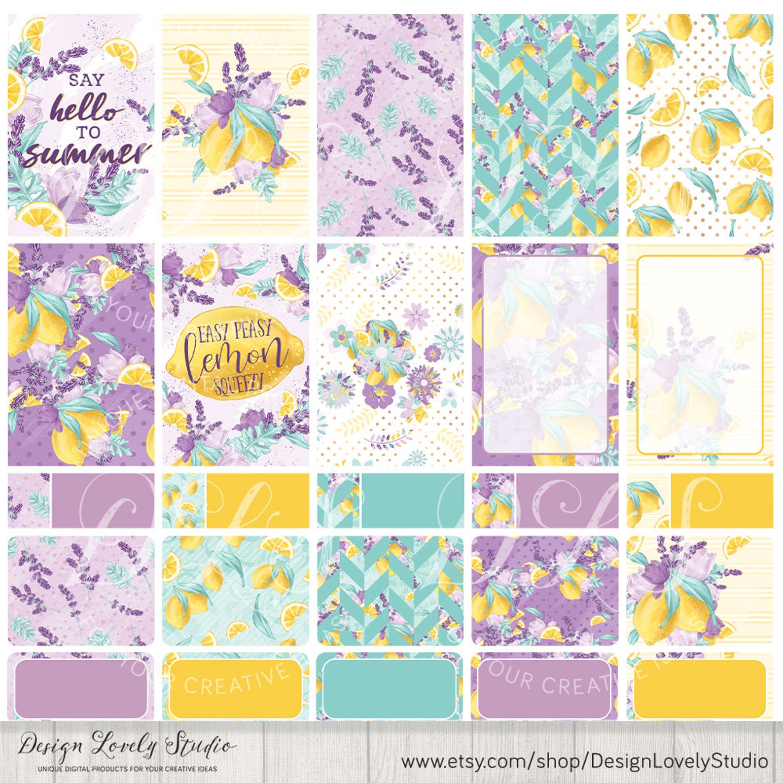 Happy Planner Weekly Stickers Lemon Planner Stickers Summer - Etsy