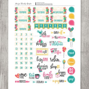 PRINTABLE Big Happy Planner Stickers Kit, Summer Planner Stickers ...