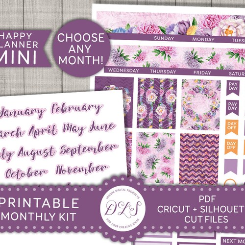 Mini Happy Planner MAY Stickers Kit Printable May Monthly - Etsy
