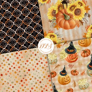 HALLOWEEN Digital Paper Pack: "trick or Treat" Fall Digital Paper ...