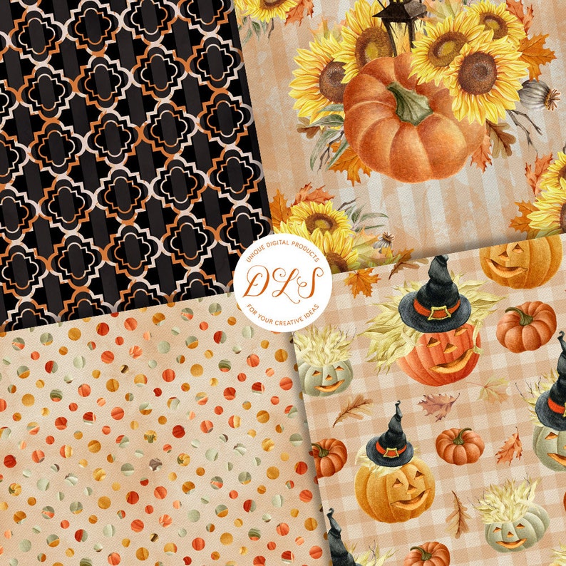 HALLOWEEN Digital Paper Pack: trick or Treat Fall | Etsy
