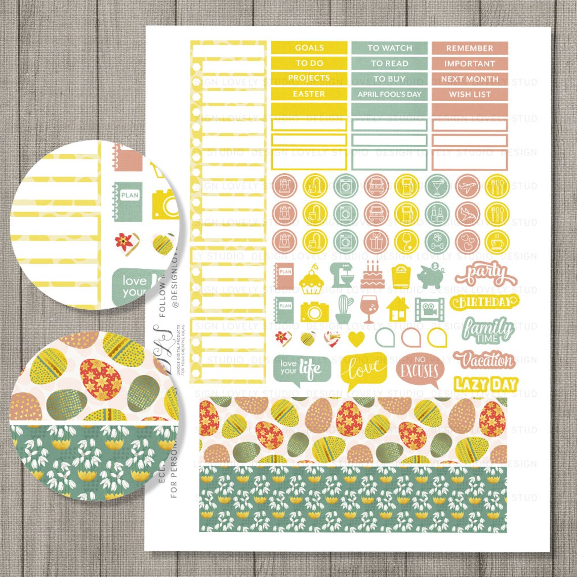 April Monthly Planner Kit Monthly Printable Kit April | Etsy