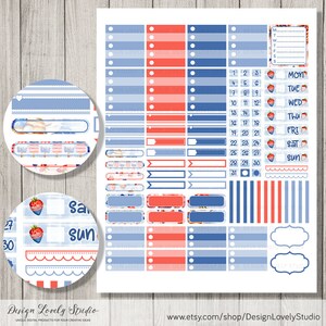 Printable 4TH OF JULY Weekly Sticker Kit, Independence Day Planner ...