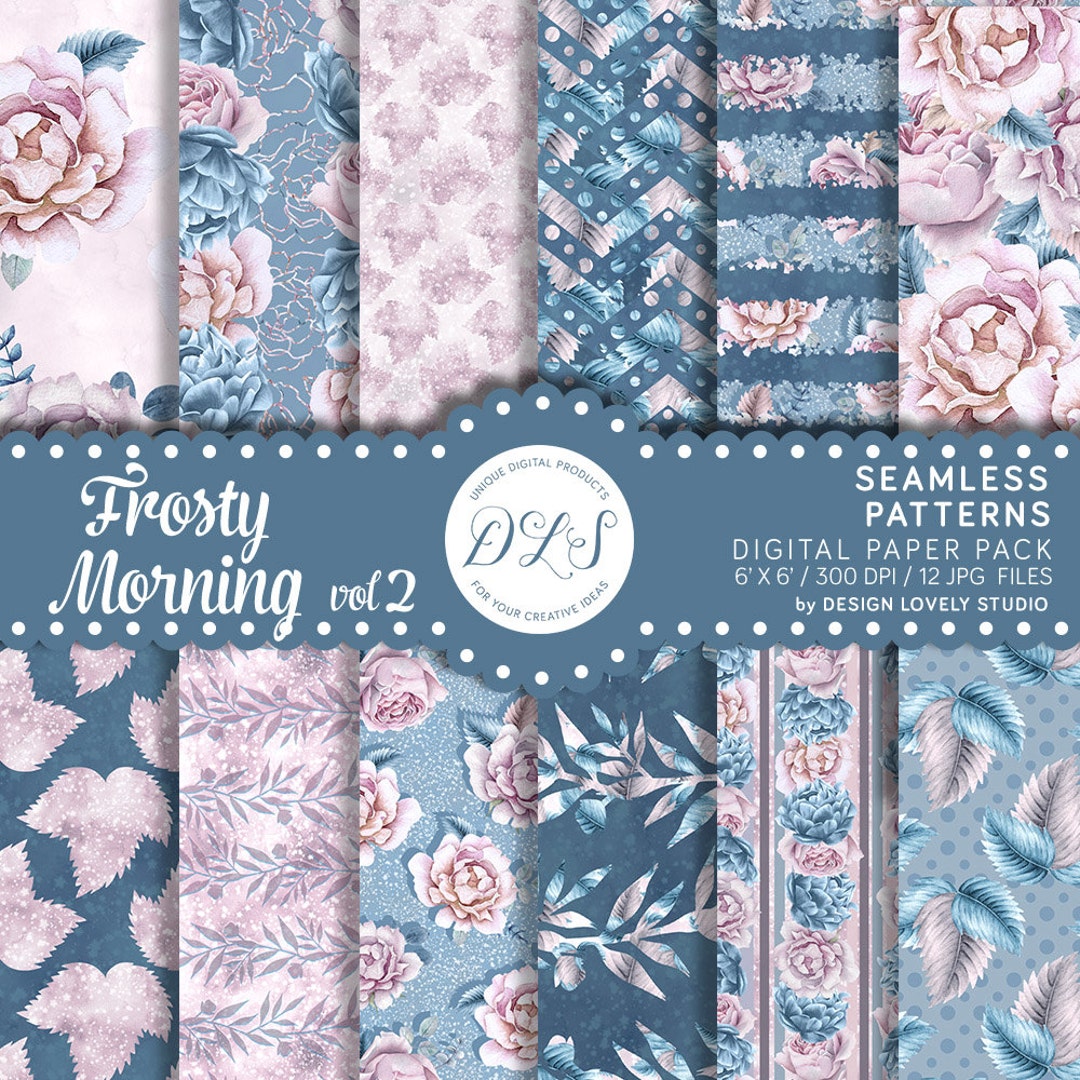 Floral Digital Paper, Roses Digital Background, Printable Paper Pack ...