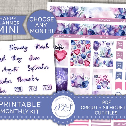 Mini Happy Planner MAY Stickers Kit Printable May Monthly - Etsy