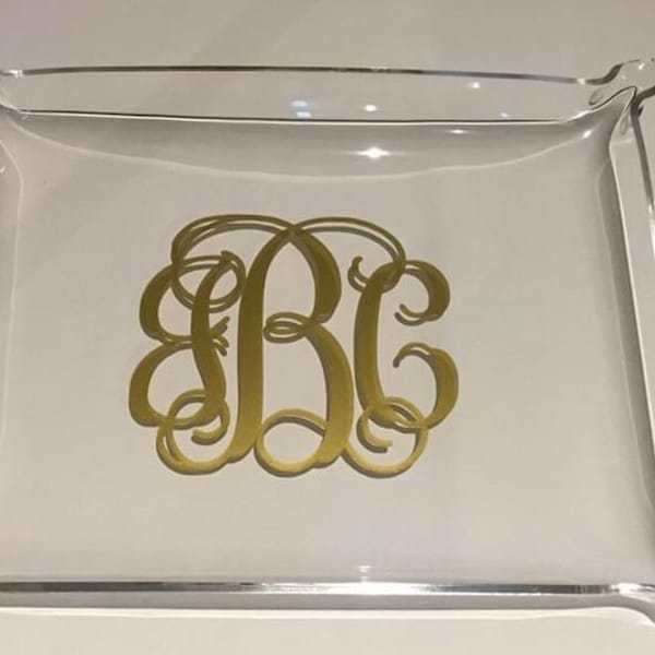 Acrylic Monogram Tray - Etsy