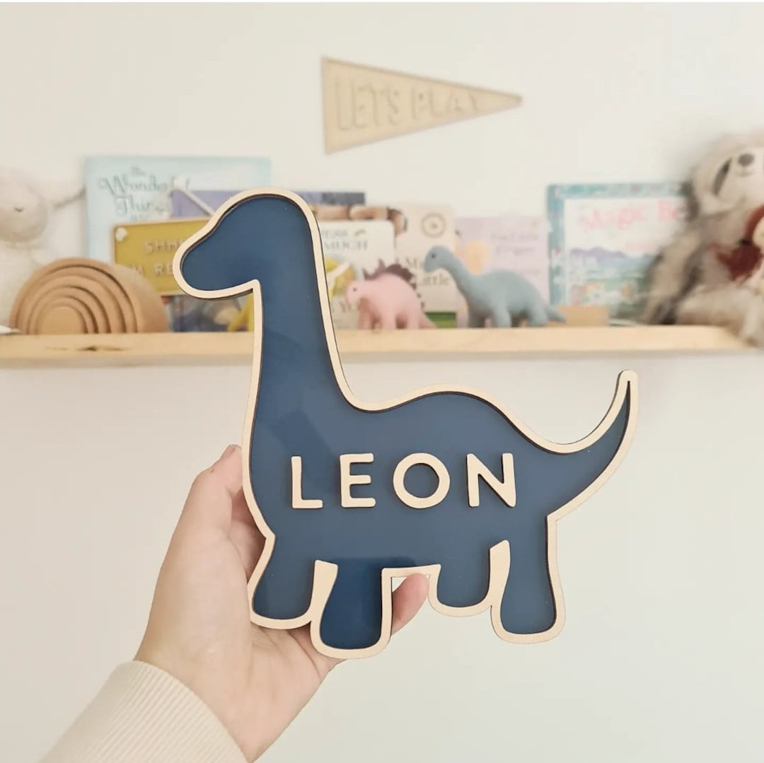 Personalised Dino Sign - Colour Options - Etsy