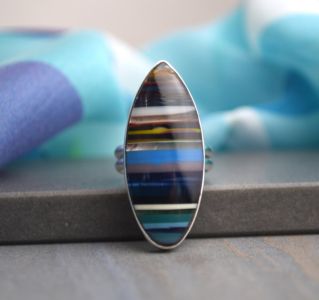 Surfite Ring, Size 6.5, Contemporary Ring, Sterling Silver, Statement ...