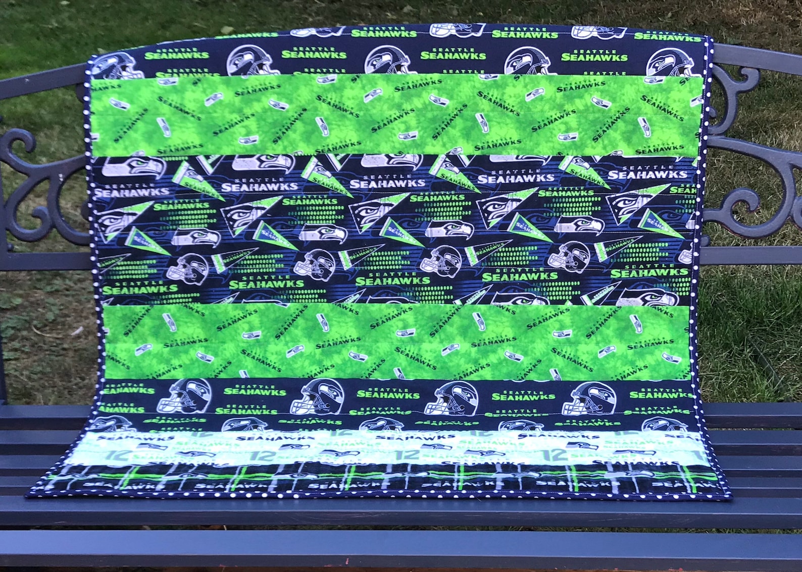 Seattle Seahawks Inspired Baby Quilt/modern Baby or Toddler - Etsy