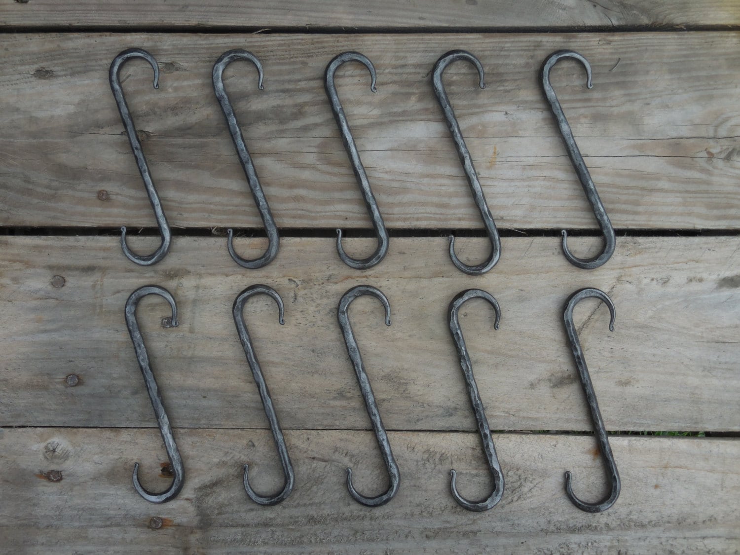 Set of 20 hand forged S hooks 6 Lacquer Blacksmith | Etsy
