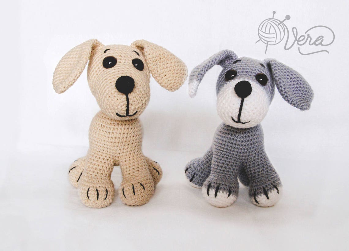 Crochet Dog Cute Crochet Dog Gray Dog Crochet Dog Toy Dog - Etsy