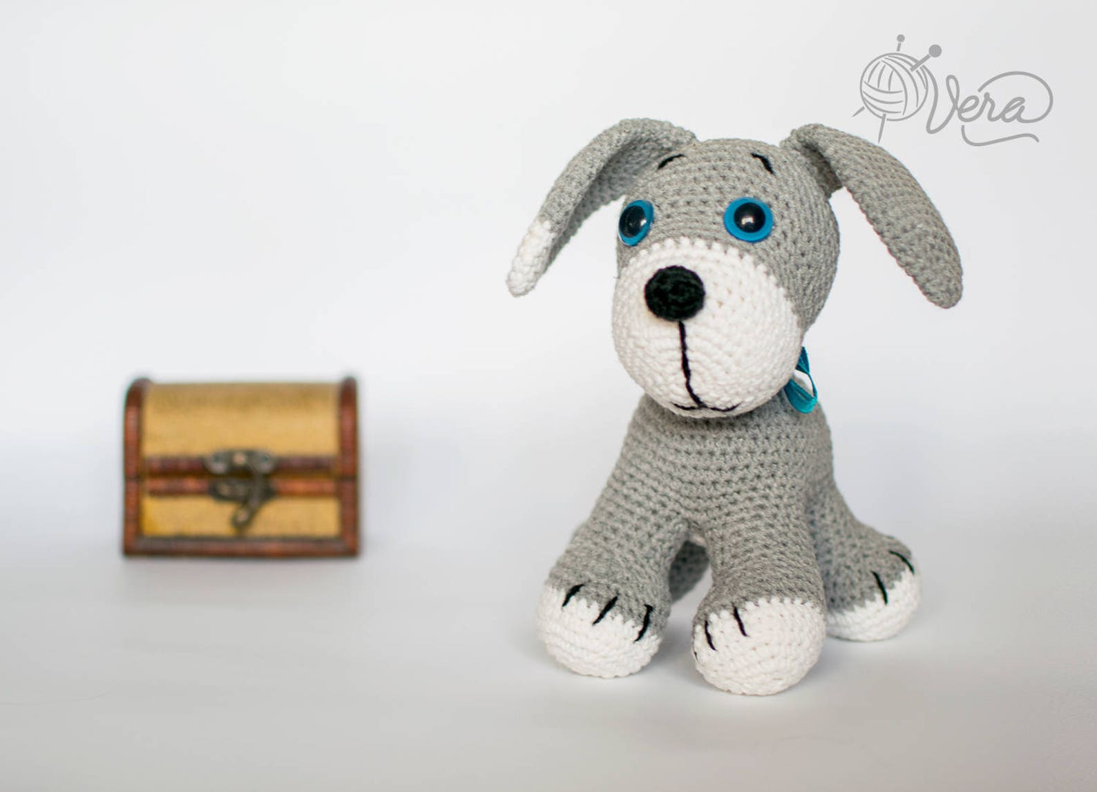 Crochet Dog Cute Crochet Dog Gray Dog Crochet Dog Toy Dog - Etsy