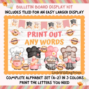 Baking Gnomes Bulletin Board Kit, Welcome Back to School Bulletin ...