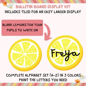 Lemon Bulletin Board Kit, Summer End of Year Bulletin Classroom Decor ...