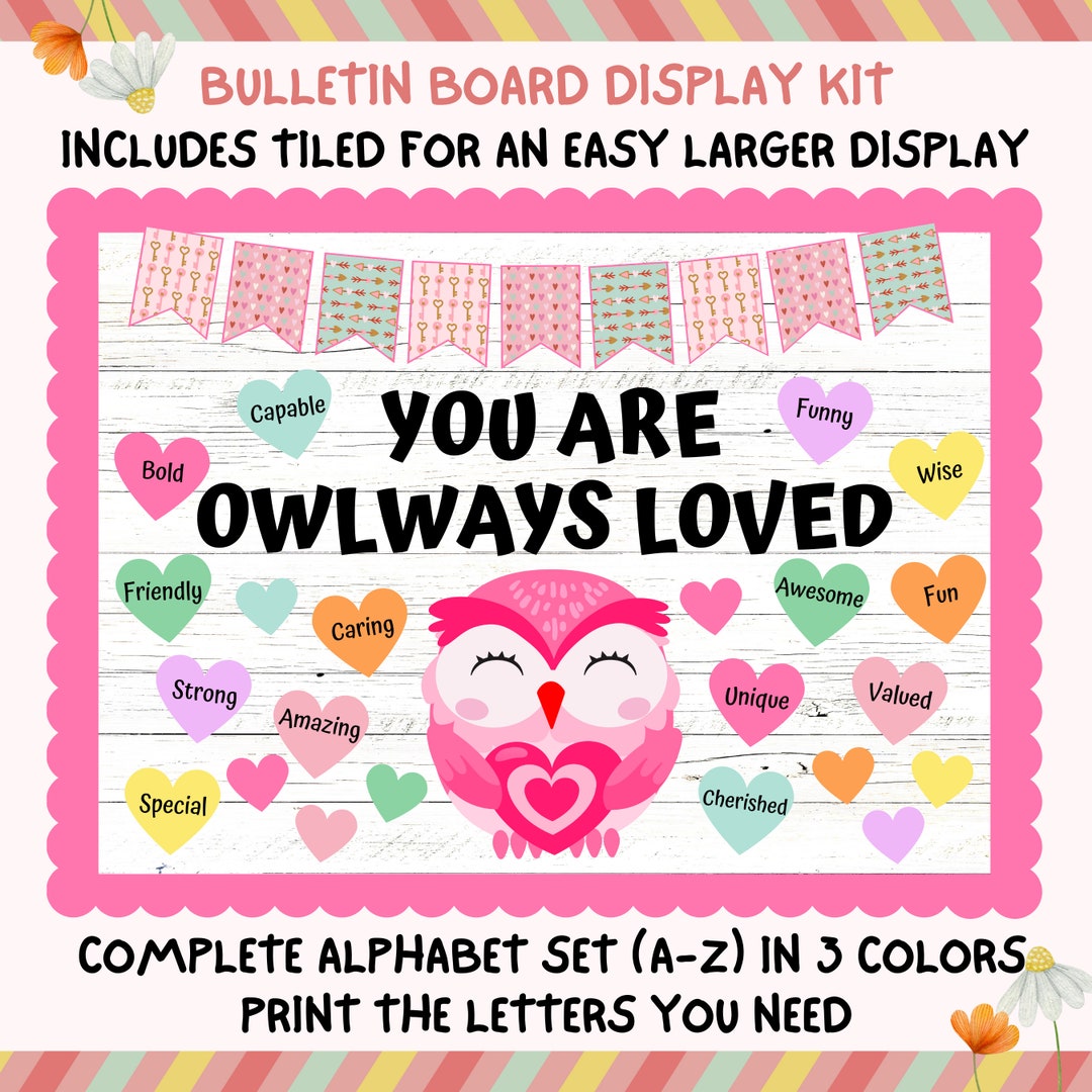 Conversation Hearts, Valentines, February, Owl, Valentines Day Bulletin ...