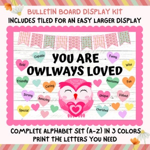 Conversation Hearts, Valentines, February, Owl, Valentines Day Bulletin ...