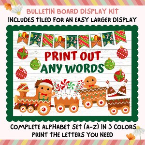 Christmas, Gingerbread, Festive, Train Bulletin Board Kit - Etsy