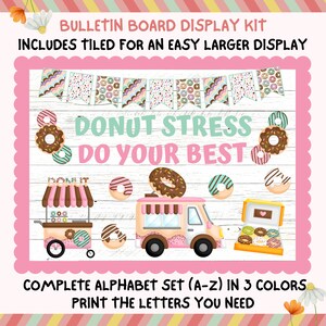 Donut Truck Summer Bulletin Board Kit, Be Happy Do Your Best Sprinkles ...