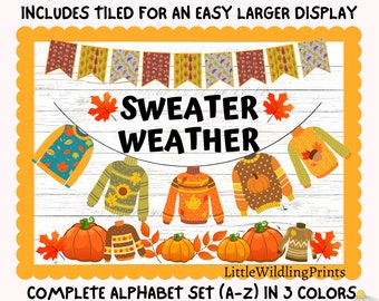 Fall, Sweater, Weather, Cosy, Autumn, Thanksgiving, Bulletin Board Kit ...