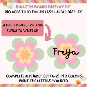 Spring Flowers Blooming Bulletin Board Display Kit, Class Names Owl - Etsy