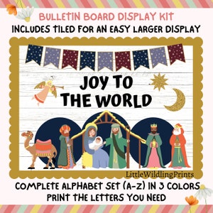 Christmas, Nativity Scene, Religious, Jesus, Bulletin Board Kit ...