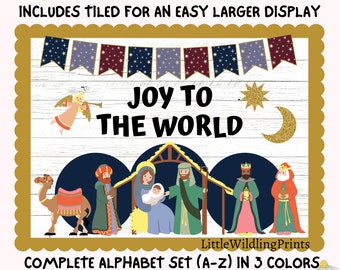 Nativity Scene, Christmas, Religious, Jesus, Bulletin Board Kit ...