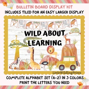 Animal Safari Truck Bulletin Board Kit, Wildlife Africa Savannah ...