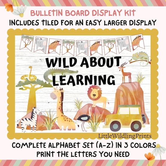 Animal Safari Truck Bulletin Board Kit Wildlife Africa - Etsy