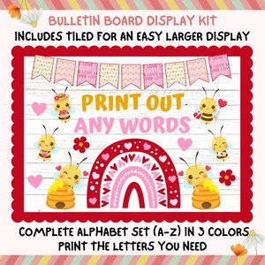 Valentines, Bee Mine, Bees, February, Valentines Day Bulletin Board Kit ...