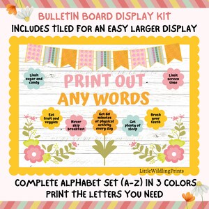 Healthy Habits Bulletin Board, Spring Bulletin, Health School Nurse ...