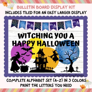 Halloween, Witch, Black, Silhouette, Haunted House, Stars, Bulletin ...
