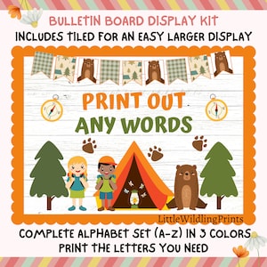 Adventure Bulletin Board Adventure Begins Here Camping Display Kit ...