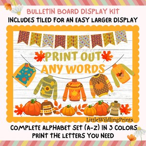 Fall, Sweater, Weather, Cosy, Autumn, Thanksgiving, Bulletin Board Kit ...