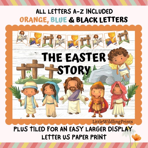 Easter Story Risen Resurrection Bulletin Board Jesus Holy Week - Etsy UK