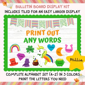 Lucky Charms Bulletin Board Kit, St Patricks Day Bulletin Board, March ...