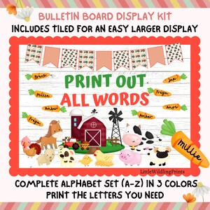Farm Animals Back to School Bulletin Board Kit, Welcome to Our Herd ...