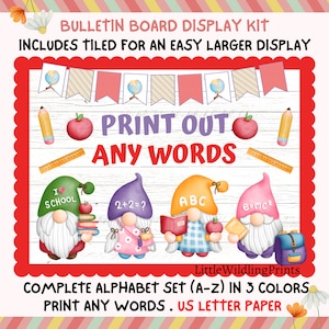 Back to School Gnomes Bulletin Board Welcome Back Gnomies Display Kit ...
