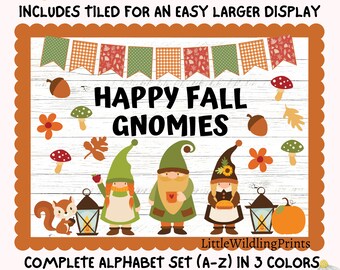 Thanksgiving Gnomies, Fall, Gnomes, Give Thanks, Bulletin Board Kit - Etsy