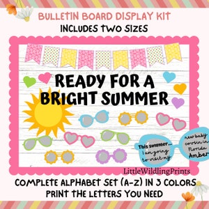 Summer Bulletin Board Kit, Sunglasses Bulletin, End of Year Bulletin ...