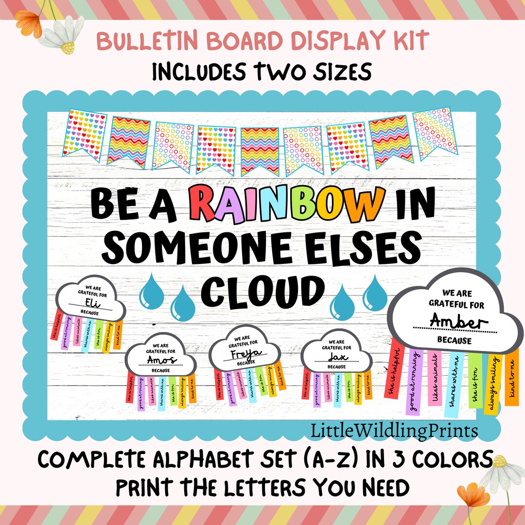 Gratitude Bulletin Board Kit, Kindness Bulletin Board, End of Year ...
