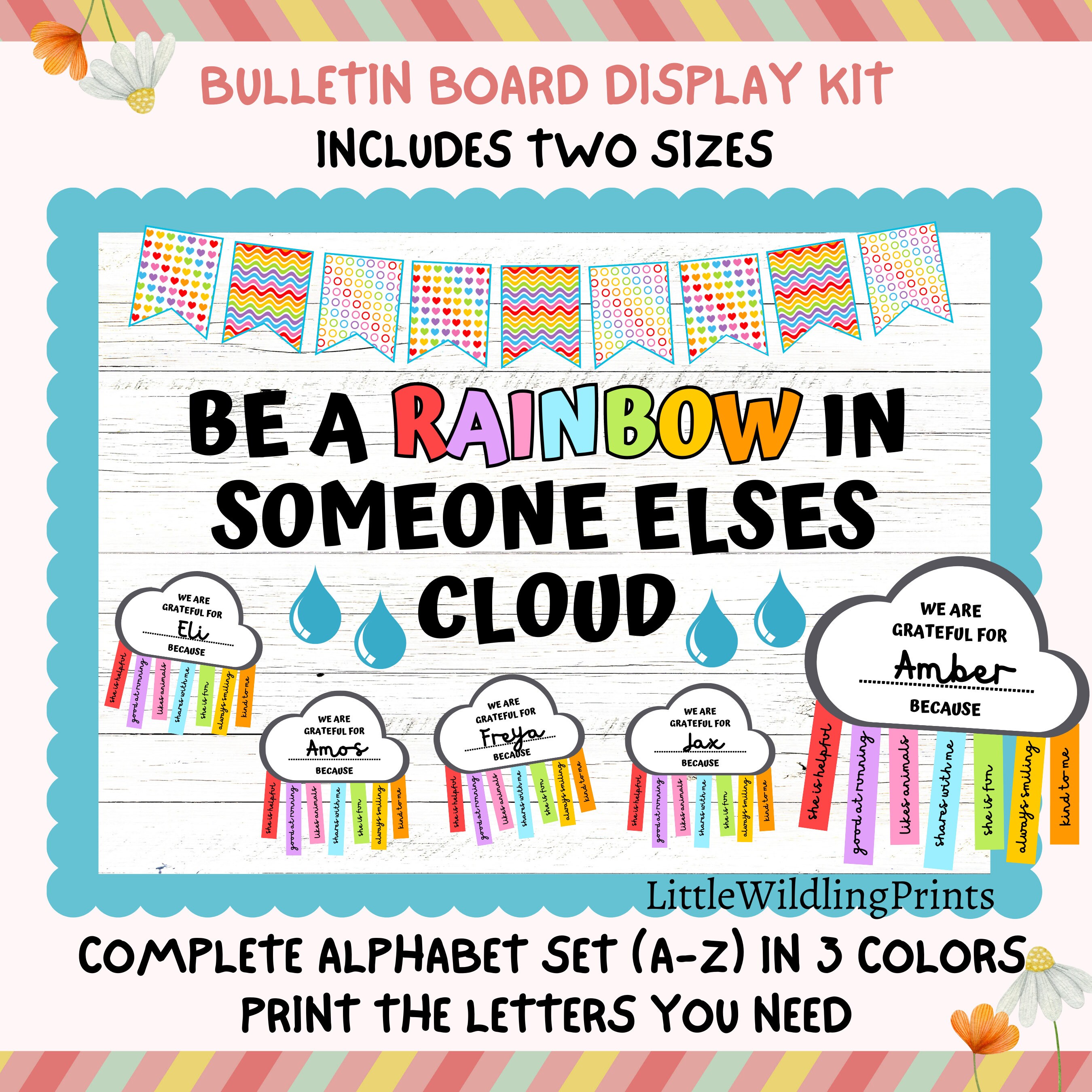 Gratitude Bulletin Board Kit, Kindness Bulletin Board, End of Year ...