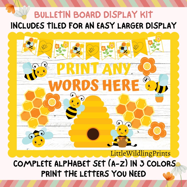Spring Bees Welcome to Our Hive Bulletin Board Display Custom - Etsy