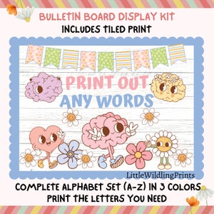 Retro Mental Health Matters Bulletin Board Kit, Mental Health Awareness ...