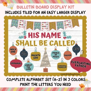 He Shall Be Called Christmas Bulletin Board Kit, His Name Lord Jesus ...