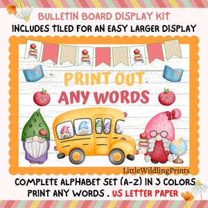 School Bus Gnomes Bulletin Board Welcome Back to School Gnomies Display ...